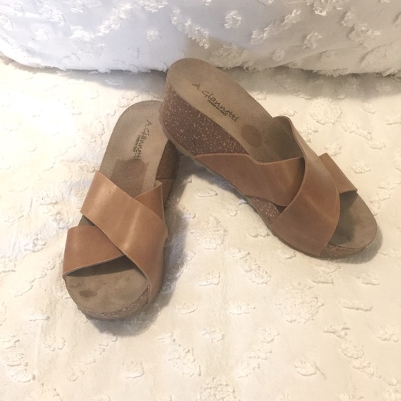 A. Giannetti | Shoes | A Giannetti Tan Light Brown Cross Cross Leather ...